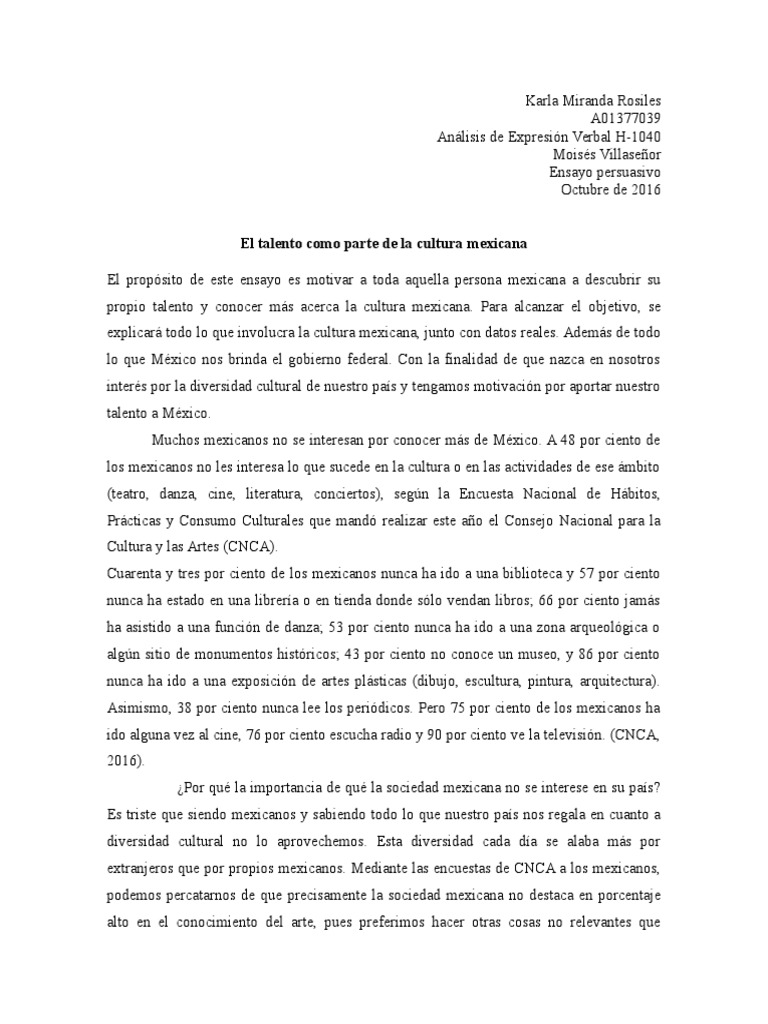 Ensayo Persuasivos | PDF | México | Juventud