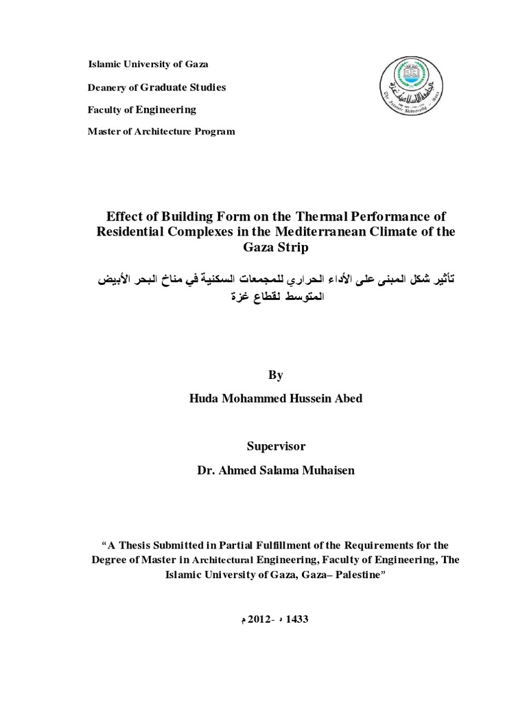 Effect of Building Form On The Thermal Performance of Residential ...