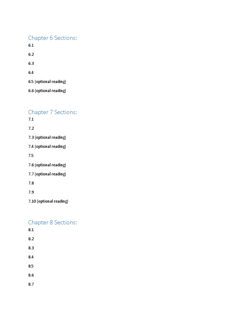 Chapter 6 Sections:: 6.1 6.2 6.3 6.4 6.5 (Optional Reading) 6.6 ...