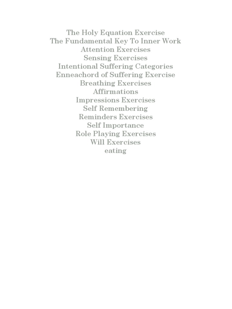 The Holy Equation: A Comprehensive Guide to Gurdjieff's Fundamental ...