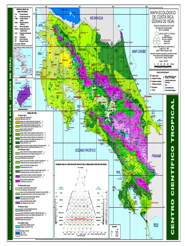 Mapa Ecologico de Costa Rica | Manejo de recursos naturales | Arboles