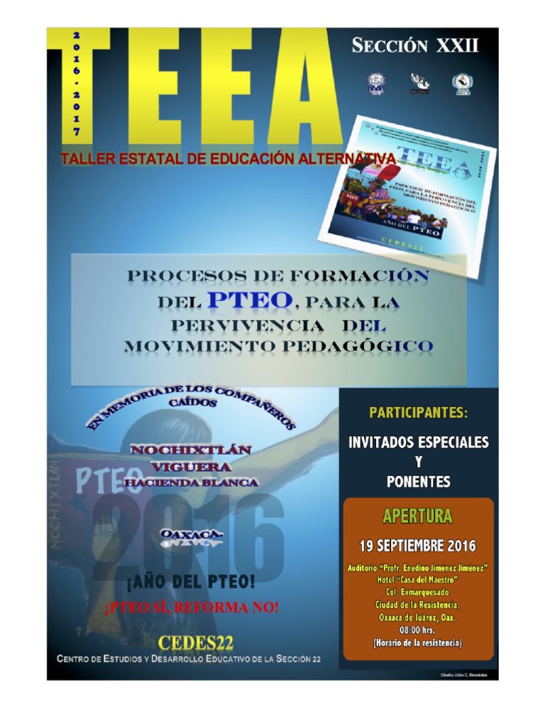 Cartel TEEA Ciclo Escolar 2016-2017 | PDF