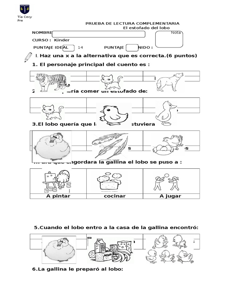 Estofado Del Lobo Kinder | PDF