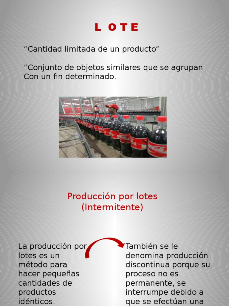Producción por Lotes: Definición y Ejemplos | PDF | Producción y ...