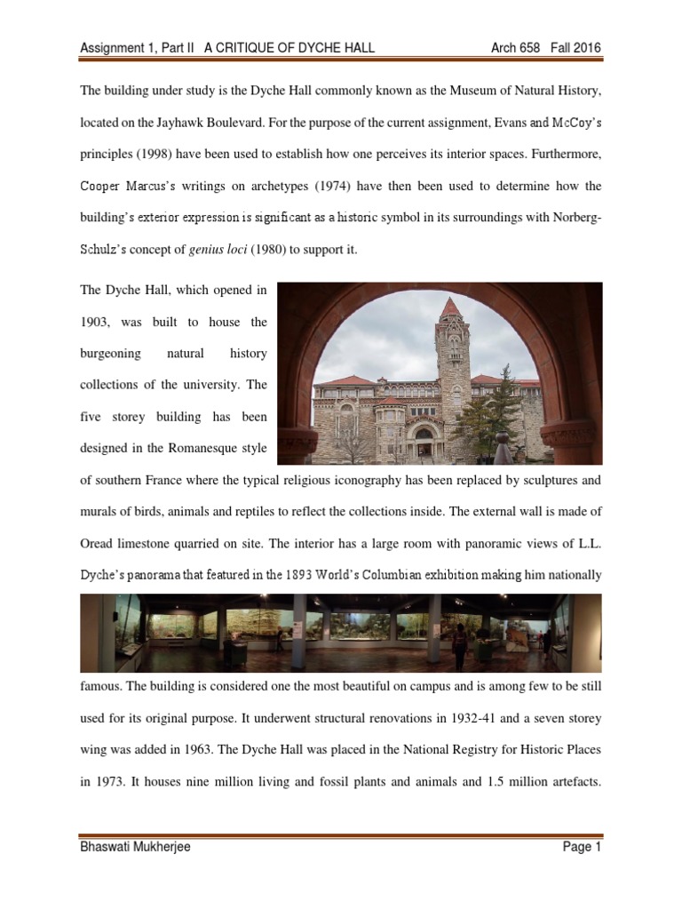 Bhaswati Mukherjee - Dyche Hall Critique | PDF | Museum | Library And ...