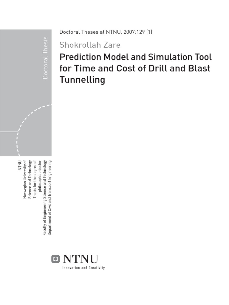 Thesis Shokrollah Zare - Prediction Model and Simulation Tool For Time and Cost of Drill and ...