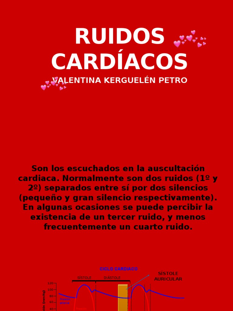 Ruidos Cardíacos | PDF | Órgano (anatomía) | Sistema cardiovascular