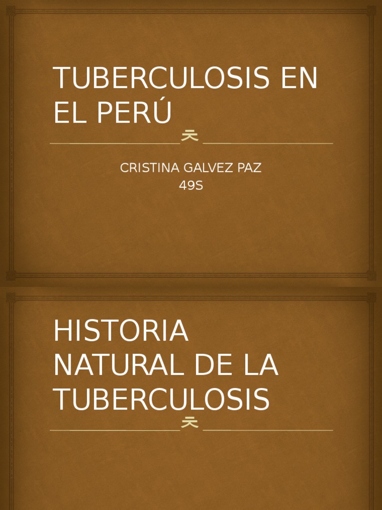 Tuberculosis en El Perú | PDF | Tuberculosis | Rtt