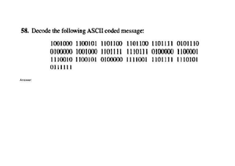 ASCI Code Question | PDF