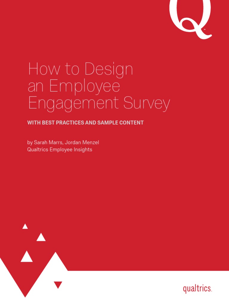 Qualtrics Ebook How To Design An Employee Engagement Survey | PDF ...