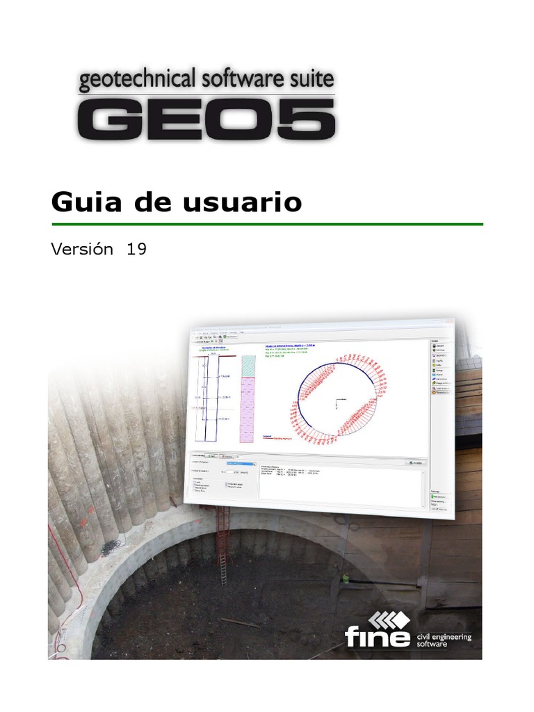 Geo 5 User Guide ESPAÑOL | PDF | Fundación (Ingeniería) | Ingeniería geotécnica