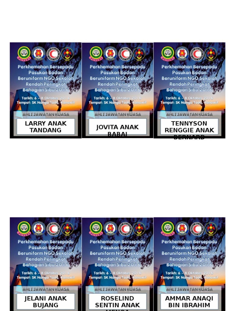 Larry Anak Tandang Jovita Anak Babai Tennyson Renggie Anak Bernard ...