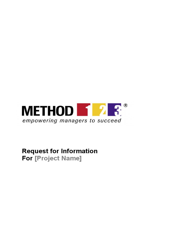 Planning Template - Request For Information | PDF | Request For ...