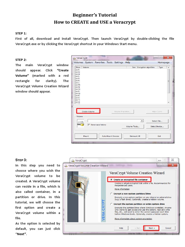Vera Crypt User Guide | PDF | Password | Double Click