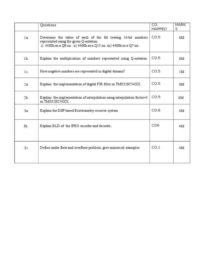 Questions 1a. 6M | PDF | Computers
