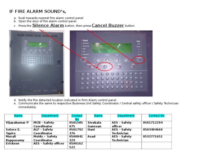 Fire Alarm Control Panel Handing Steps. | PDF | Science & Mathematics