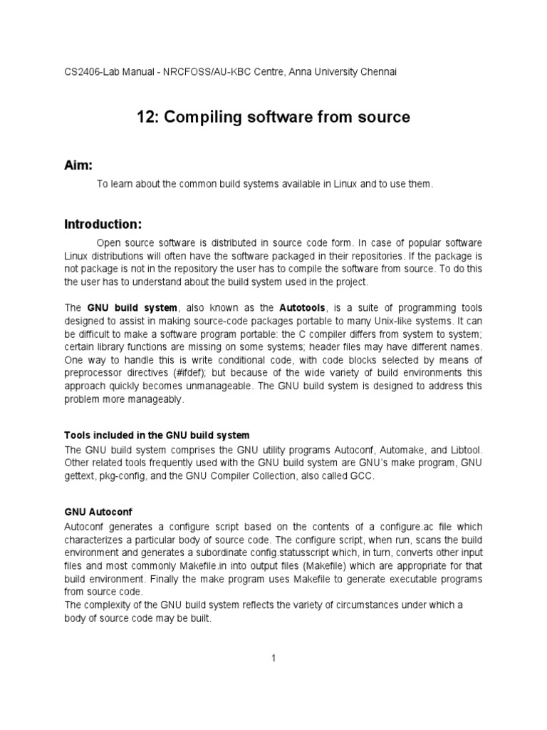 Compiling Software From Source | PDF | Utility Software | Application ...