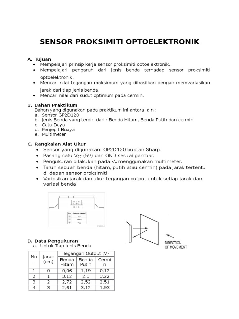 Praktikum Teknologi Sensor | PDF