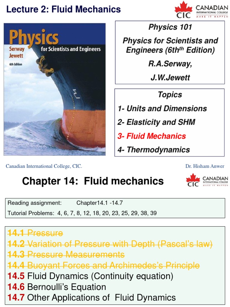 Ch14 FluidMechanics-P2 | Download Free PDF | Fluid Dynamics | Buoyancy