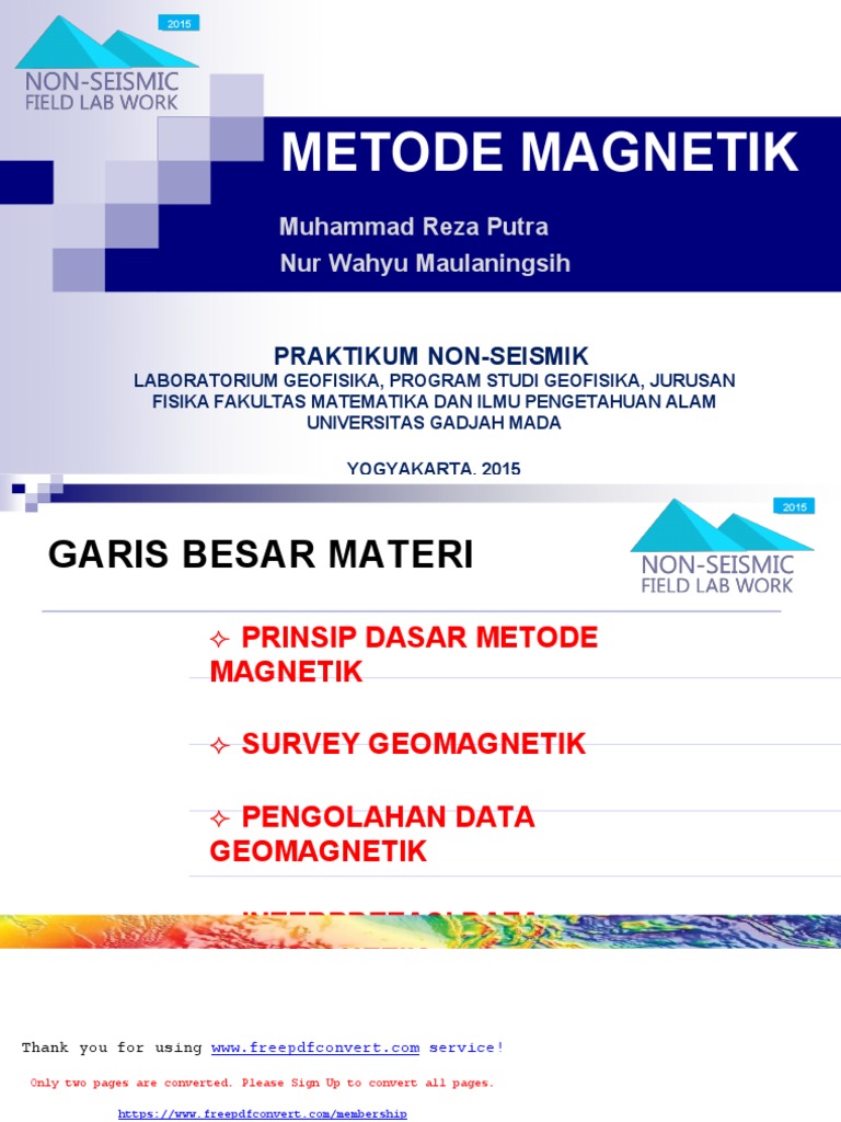 1.prinsip Dasar Metode Magnetik | PDF