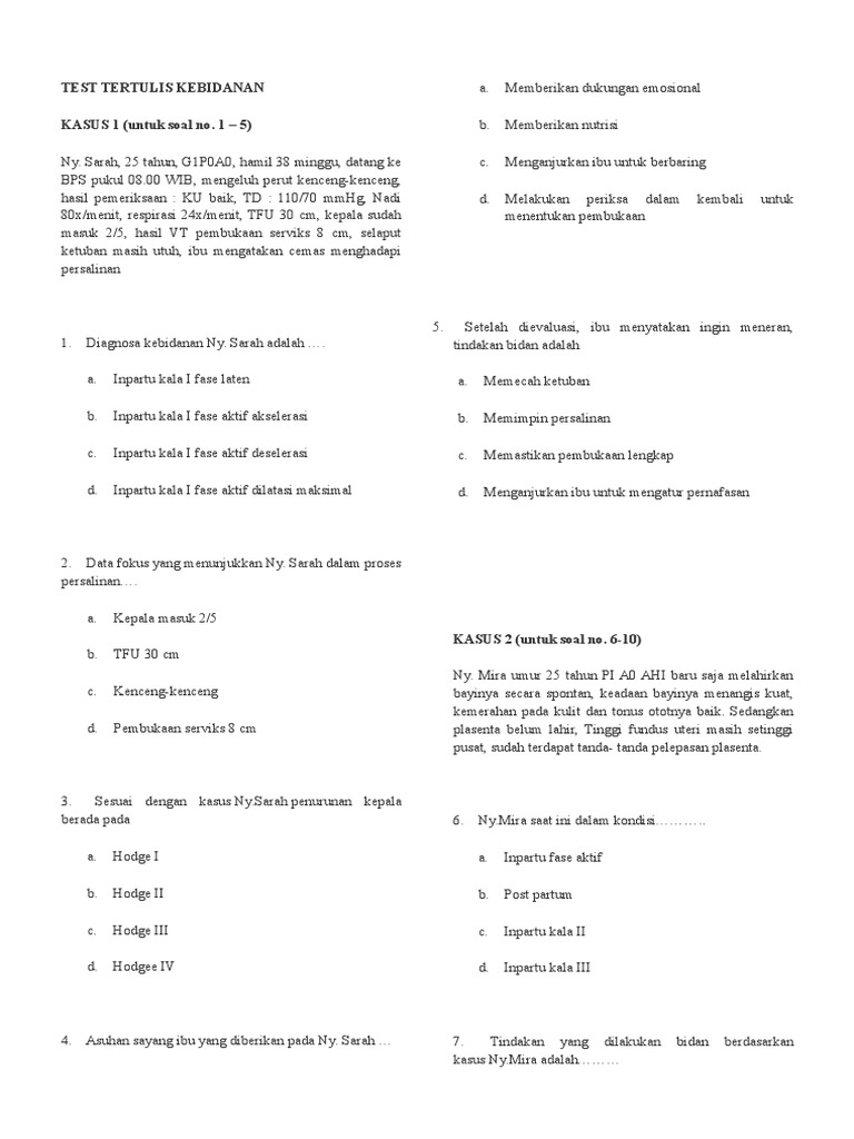 Latihan Soal Osce | PDF
