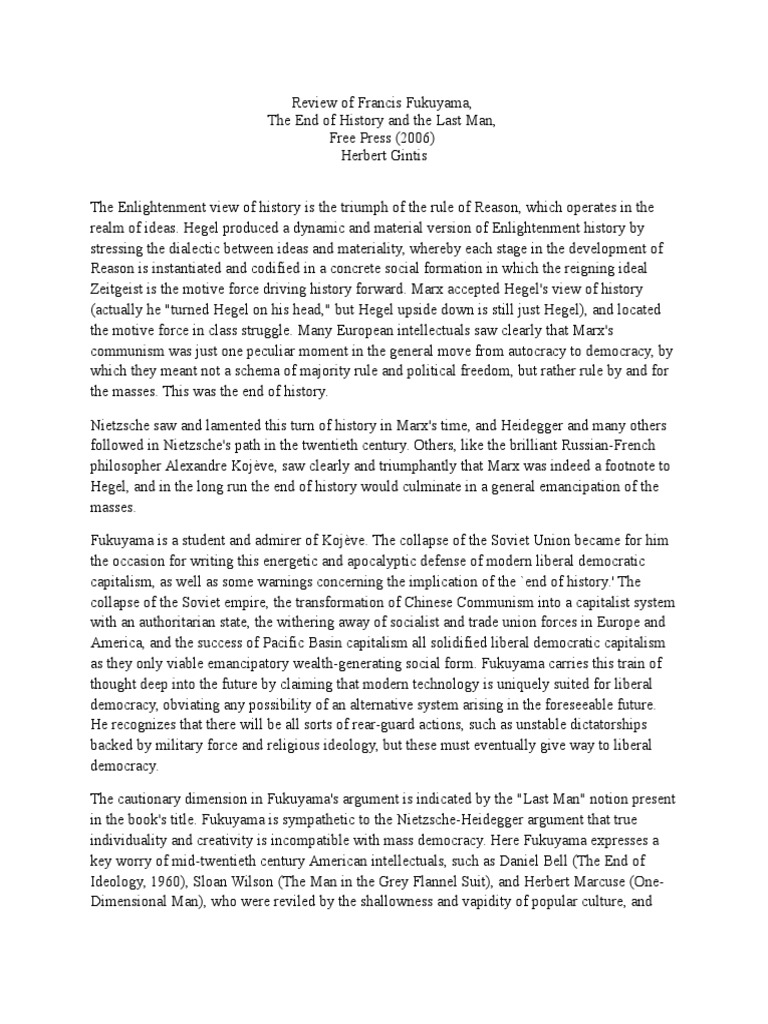 Fukuyama End of History | PDF | Cavalry | Infantry