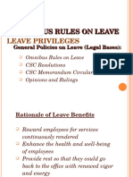 CSC Rules On Leave Handbook | PDF | Sick Leave | Leave Of Absence