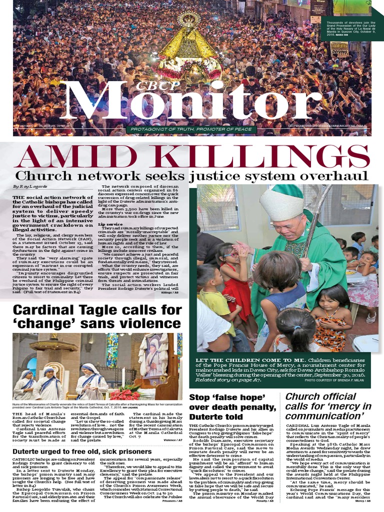 CBCP Monitor Vol. 20 No. 27 | PDF | Pope Francis | Catholic Church