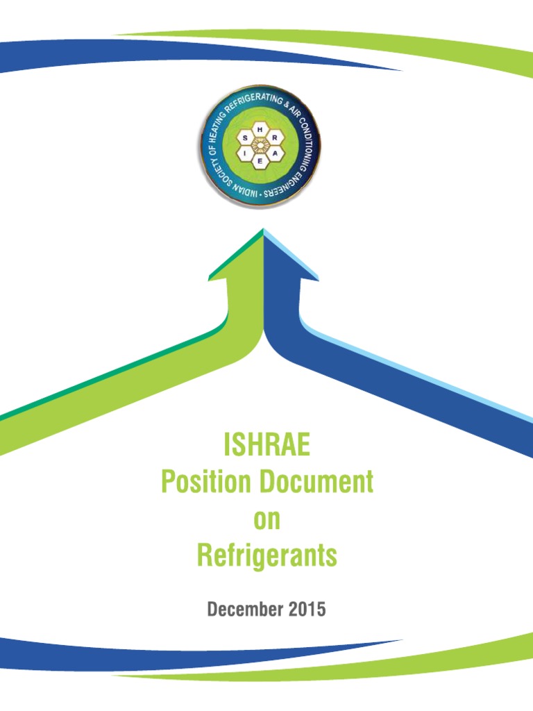 ISHRAE Position Documents On Refrigerants Final | PDF