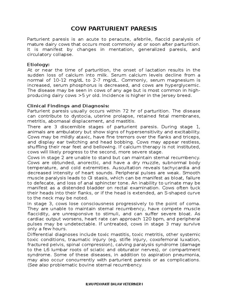 Managing Hypocalcemia in Dairy Cattle: Understanding and Preventing ...