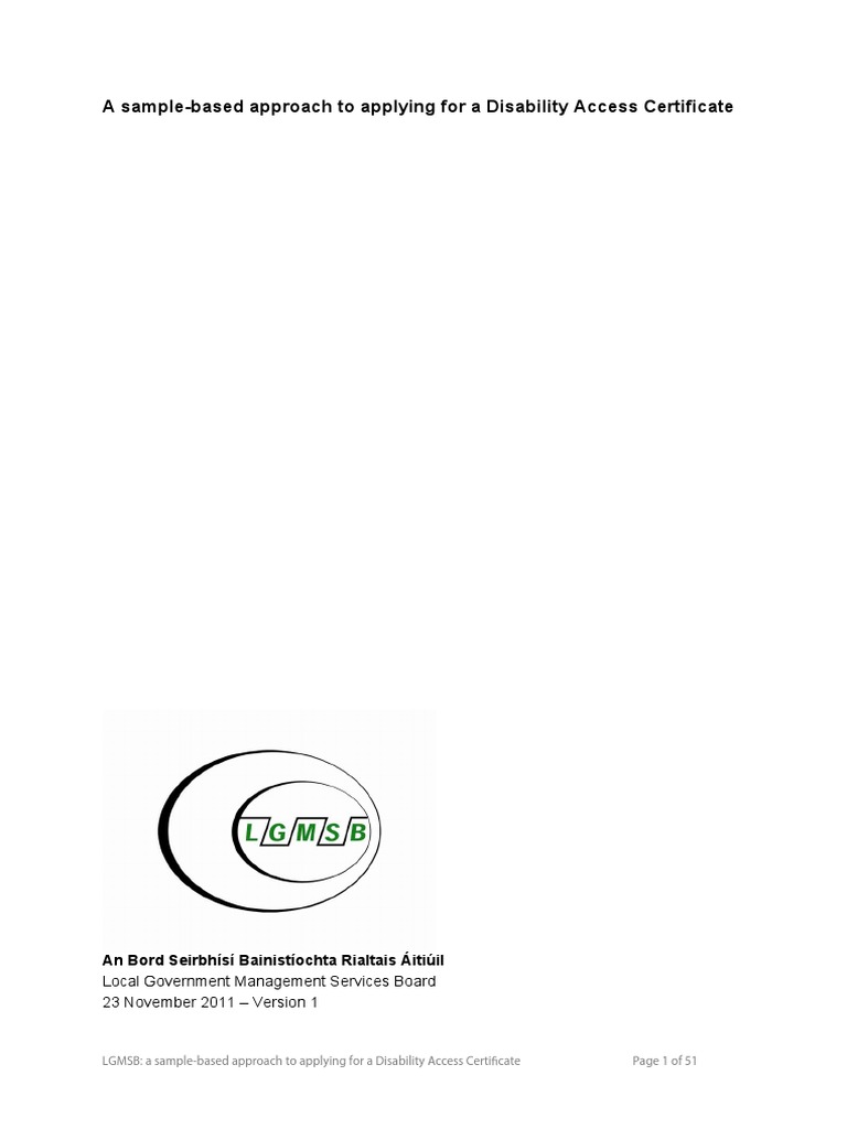 A Sample-Based Approach To Applying For A Disability Access Certificate ...