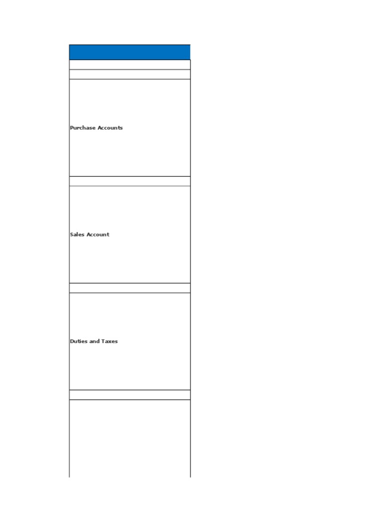 Tally Ledger List in Excel Format | Expense | Banks