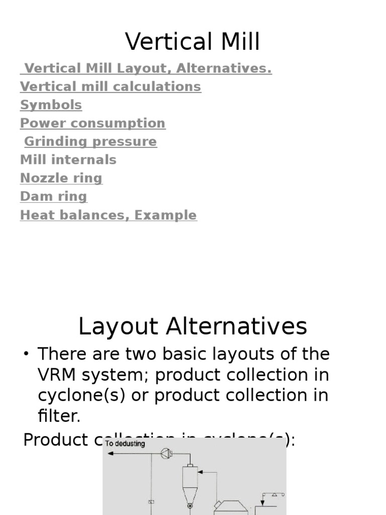 Vertical Roller Mill Design and Calculations | PDF | Mill (Grinding ...