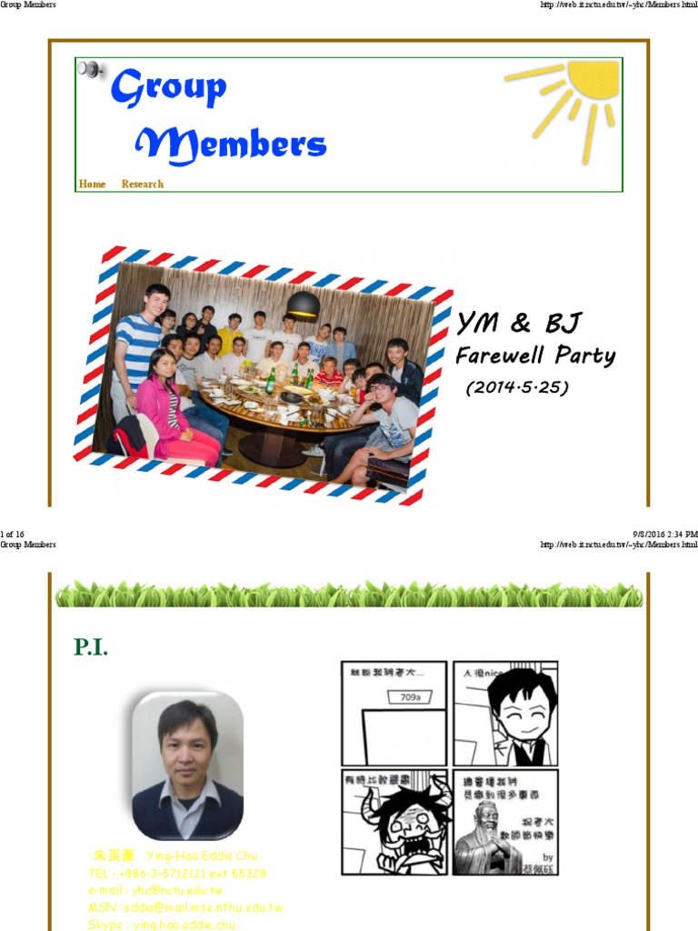 Group MembersNCTU | PDF | People