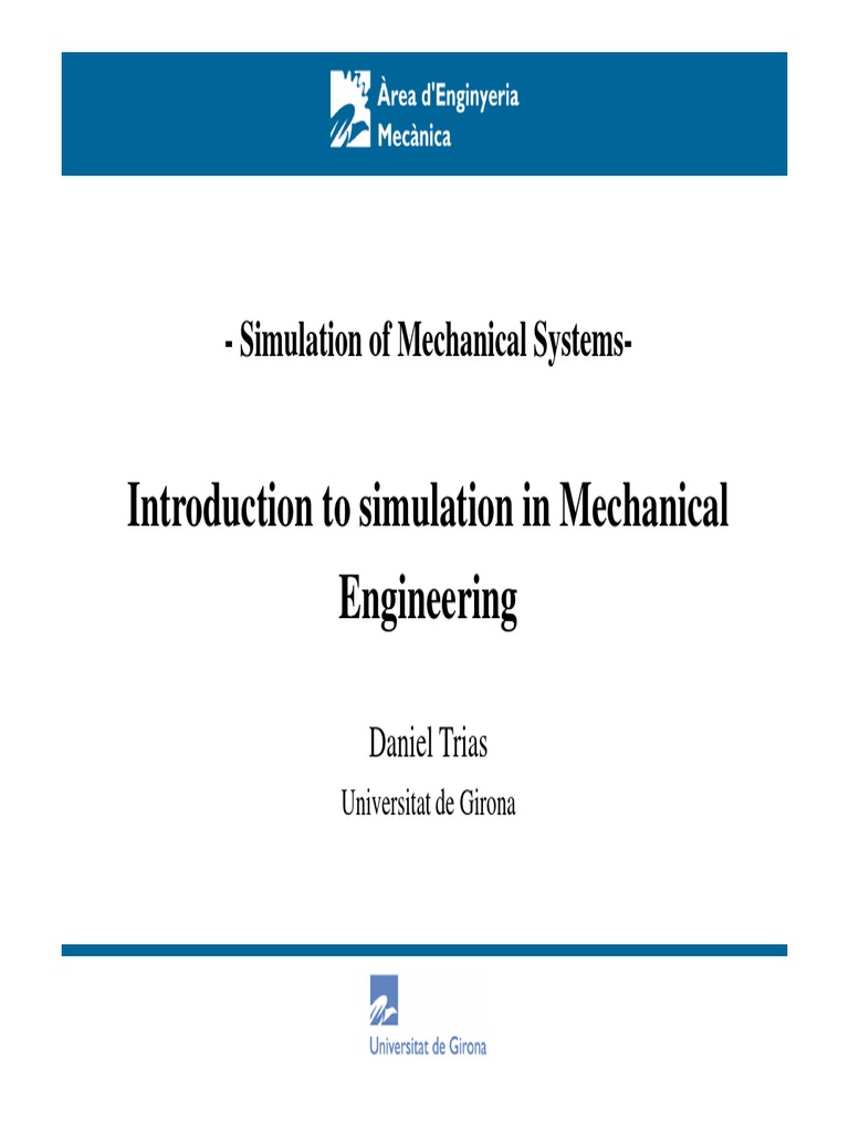 Introduction to Mechanical System Simulation | PDF | Finite Element ...