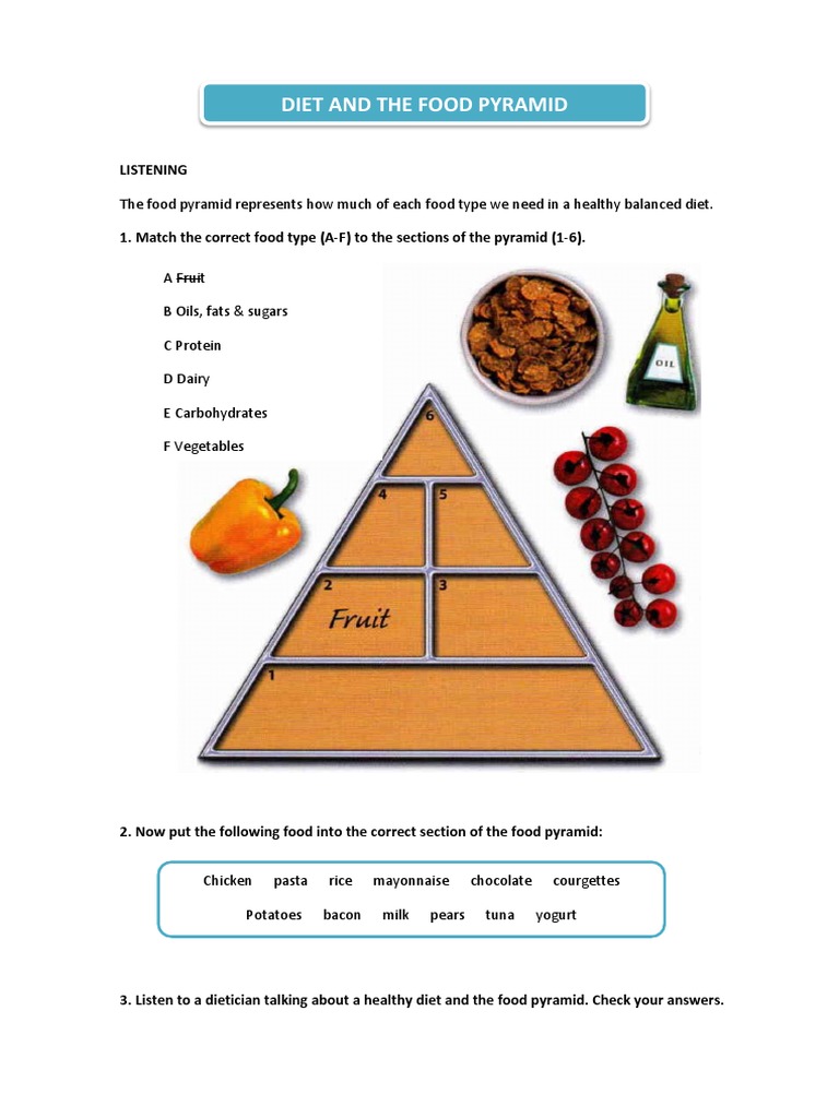 Food-Exercises and Key | PDF | Healthy Diet | Foods