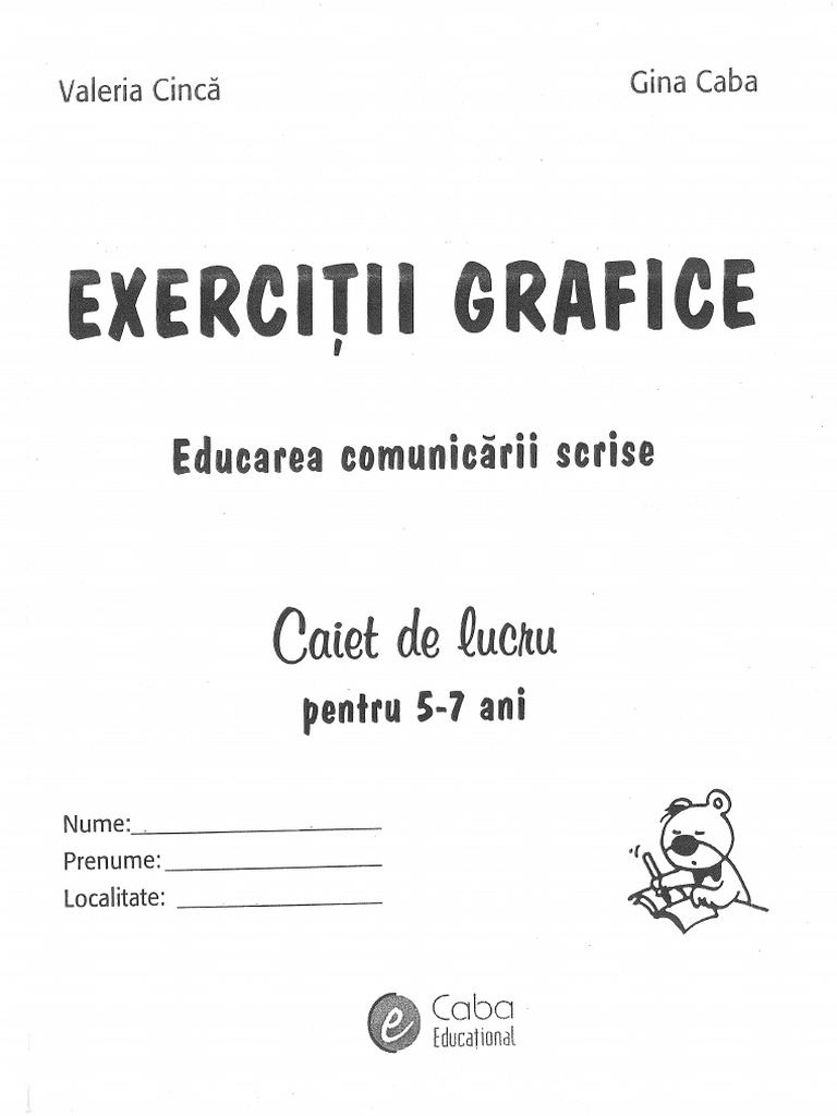 Exercitii Grafice Pentru 5-7 Ani PDF | PDF