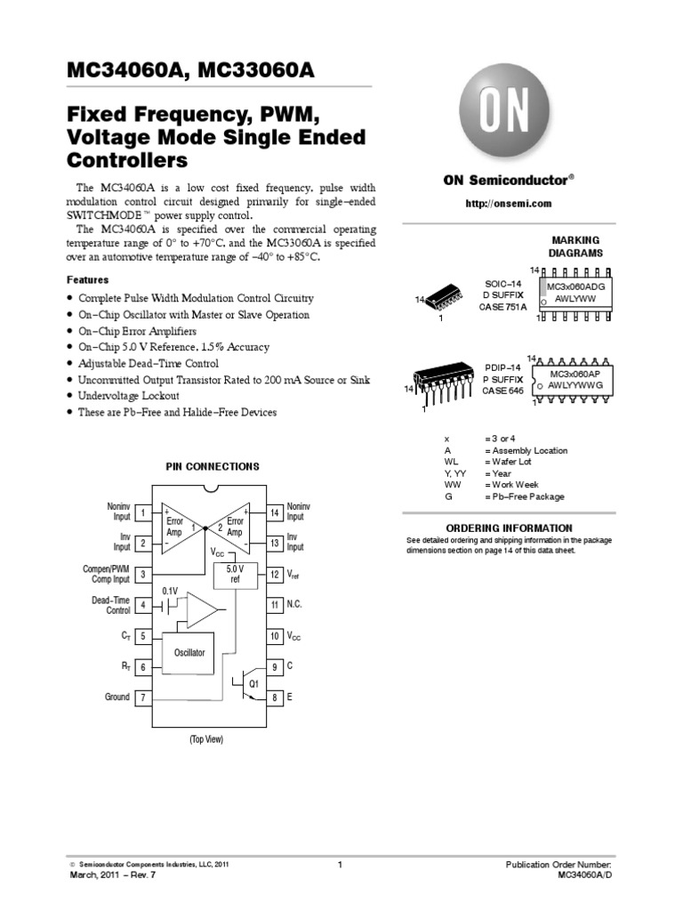 04 Spec Sheet PWM Controller Chip | PDF | Amplifier | Electronic Oscillator