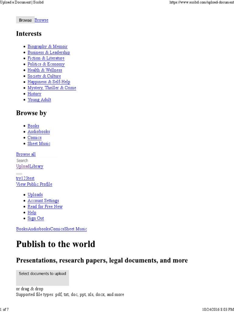 Upload: or Drag & Drop Supported File Types: PDF, TXT, Doc, PPT, XLS ...