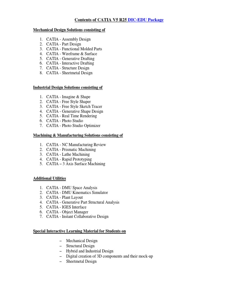 CATIA V5 25 Discover Package | PDF | Computer Aided Design | Technical ...