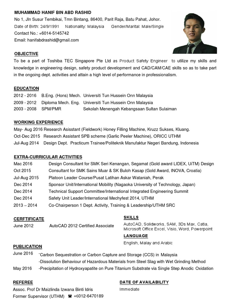 Muhammad Hanif Bin Abd Rashid | PDF