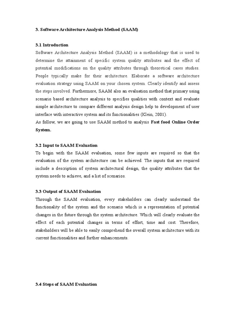 Software Architecture Analysis Method Saam Pdf Software Architecture Component Based