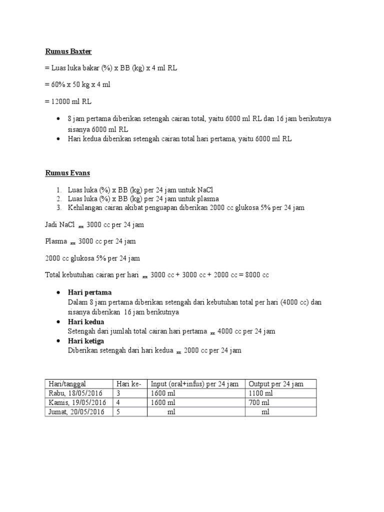 Rumus Baxter | PDF