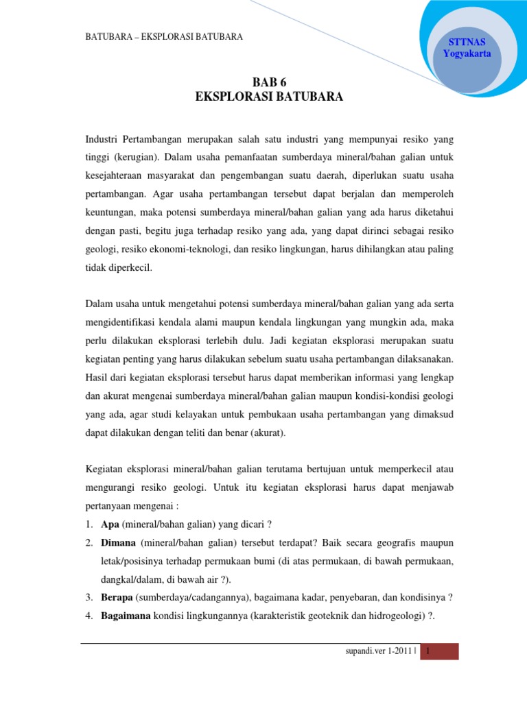 Coal VI Eksplorasi Batubara | PDF | Sains & Matematika | Teknologi & Rekayasa