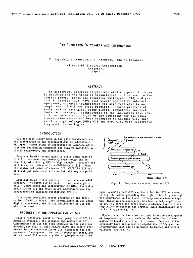 Gas-Insulated Switchgear and Interrupter | PDF | Electrical Substation ...
