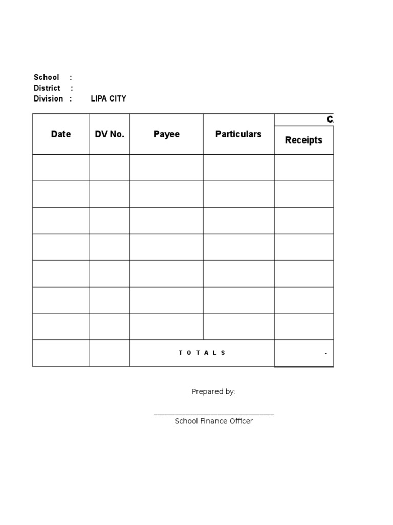 Cash Disbursement Register | PDF