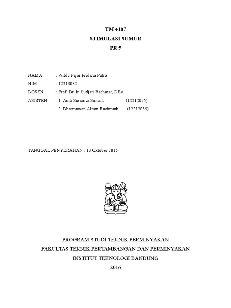 Tm 4107 Stimulasi Sumur Pr5 Pdf Teaching Methods Materials