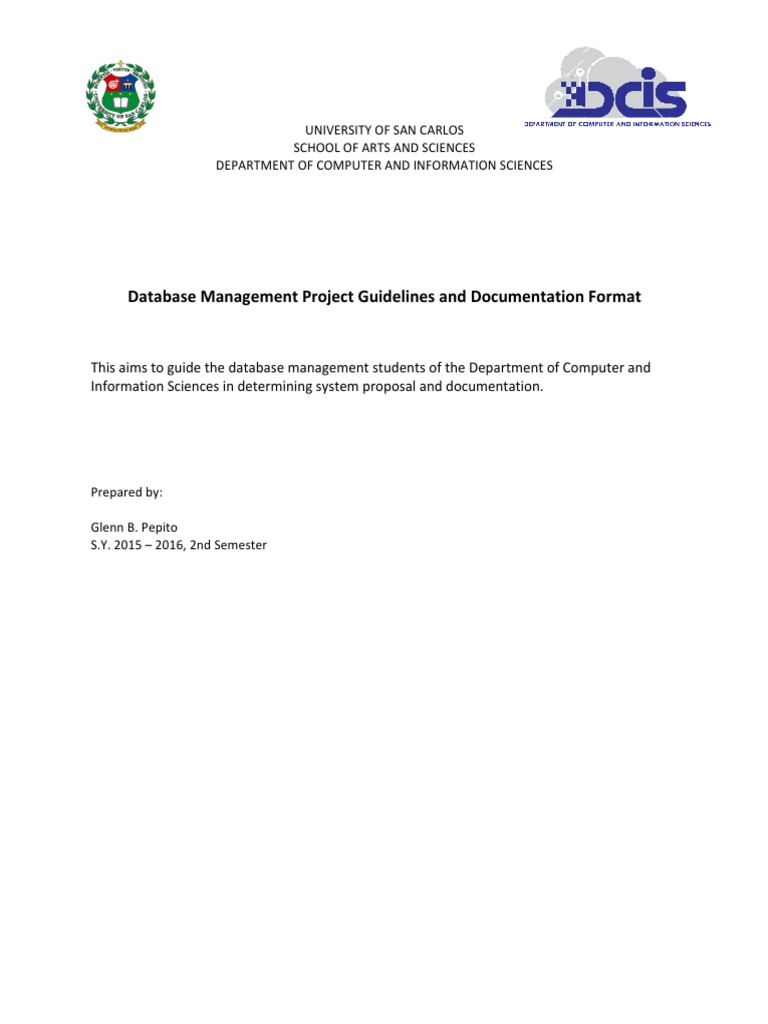 Database Project and Documentation Guidelines | PDF | Interface ...