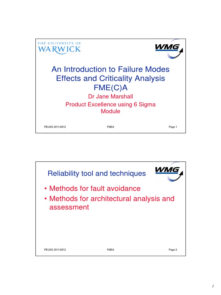 An Introduction to Failure Modes, Effects and Criticality Analysis: A Comprehensive Guide to ...