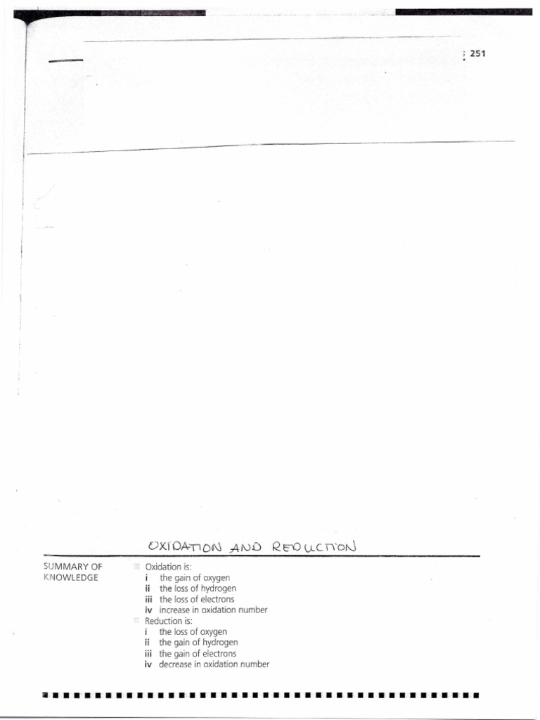 Oxidation Reduction Past Paper | PDF | Redox | Ion